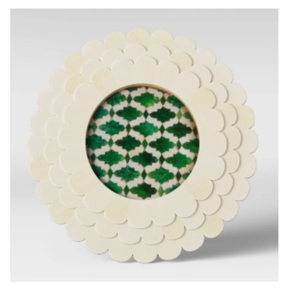 Opalhouse | Accents | Opalhouse Scalloped Bone Round Tiered Frame 4x4 ...